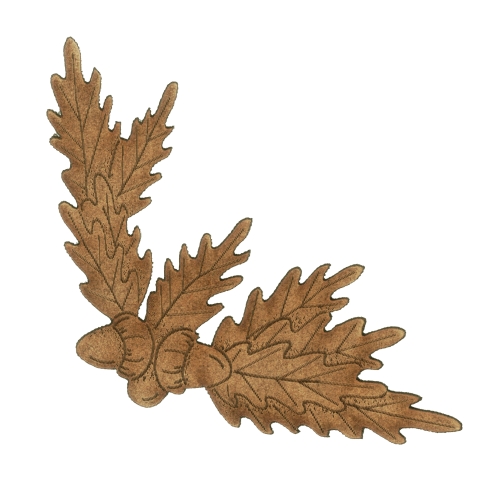MDF Wood Corner Embellishment - Acorns and Oak Leaves