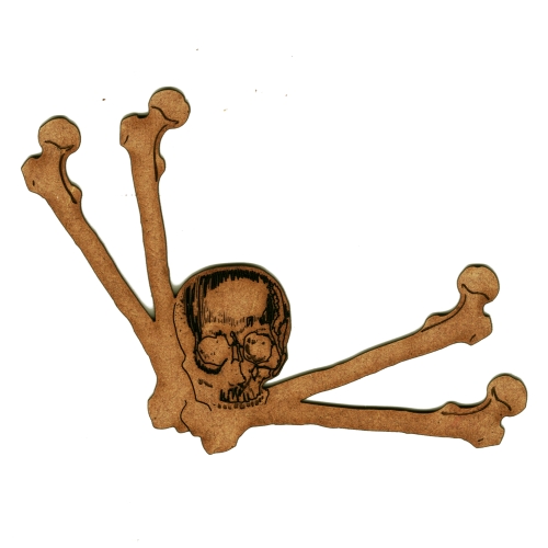 Skull & Bones - Halloween MDF Wood Corner