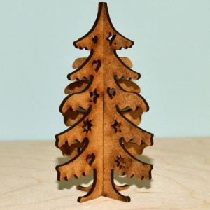 3D Christmas Tree MDF Wood Kit style 2 for seasonal decoration