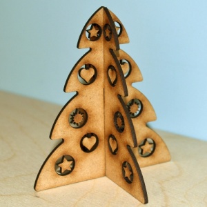 3D Christmas Tree MDF Wood Kit style 3 for seasonal decoration