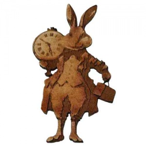 White Rabbit Style 3 - Alice in Wonderland Shapes