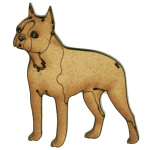 Boston Terrier MDF Wood Dog Shape for art and craft projects