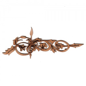 Baroque Fancy Leaf Flourish Wood Shape for altered art and crafts
