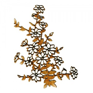 Wild Flower Patch Wood Shape for altered art and craft projects