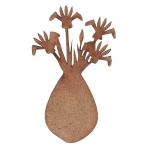 Wildflowers in Vase MDF Wood Shape