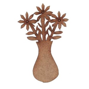 Starflowers in Vase MDF Wood Shape