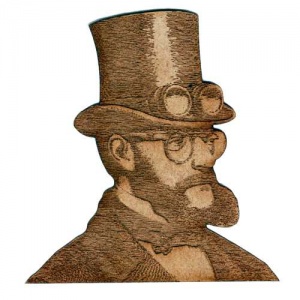 Steampunk Gentleman MDF People Wood Shape