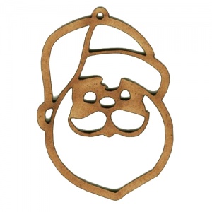Santa Wood Shape style 7 for Christmas art and craft projects