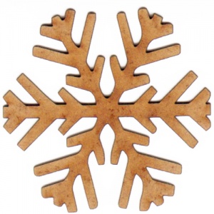 Snowflake Wood Shape style 2 for altered art and craft projects