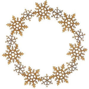 Snowflake Wreath MDF Wood Shape
