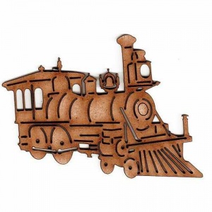 Wood Steam Train Shape 4 for altered art and craft projects