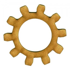 Wooden Steampunk Cog Shape Style 3