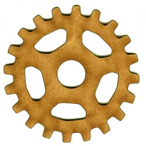 Wooden Cog Shape Style 4 for altered art and craft projects