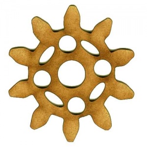Wooden Steampunk Cog Shape Style 5