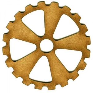 Wooden Steampunk Cog Shape Style 7