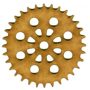 Wooden Steampunk Cog Shape Style 9