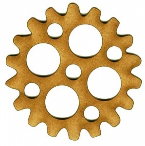 Wooden Steampunk Cog Shape Style 11