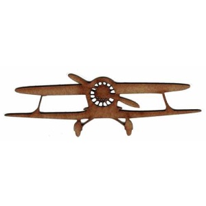 Wood Vintage Biplane Shape 5 for altered art and craft projects