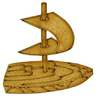 Boat and anchor MDF wood shapes for altered art and crafts
