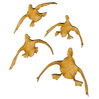 Mini Ducks Wood Bird Shapes for altered art and craft projects
