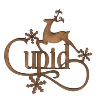Santa - Christmas MDF Wood Word Motif