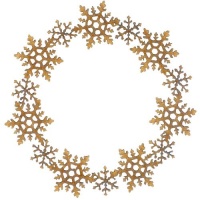 Snowflake Wood Shapes for Christmas art and craft projects